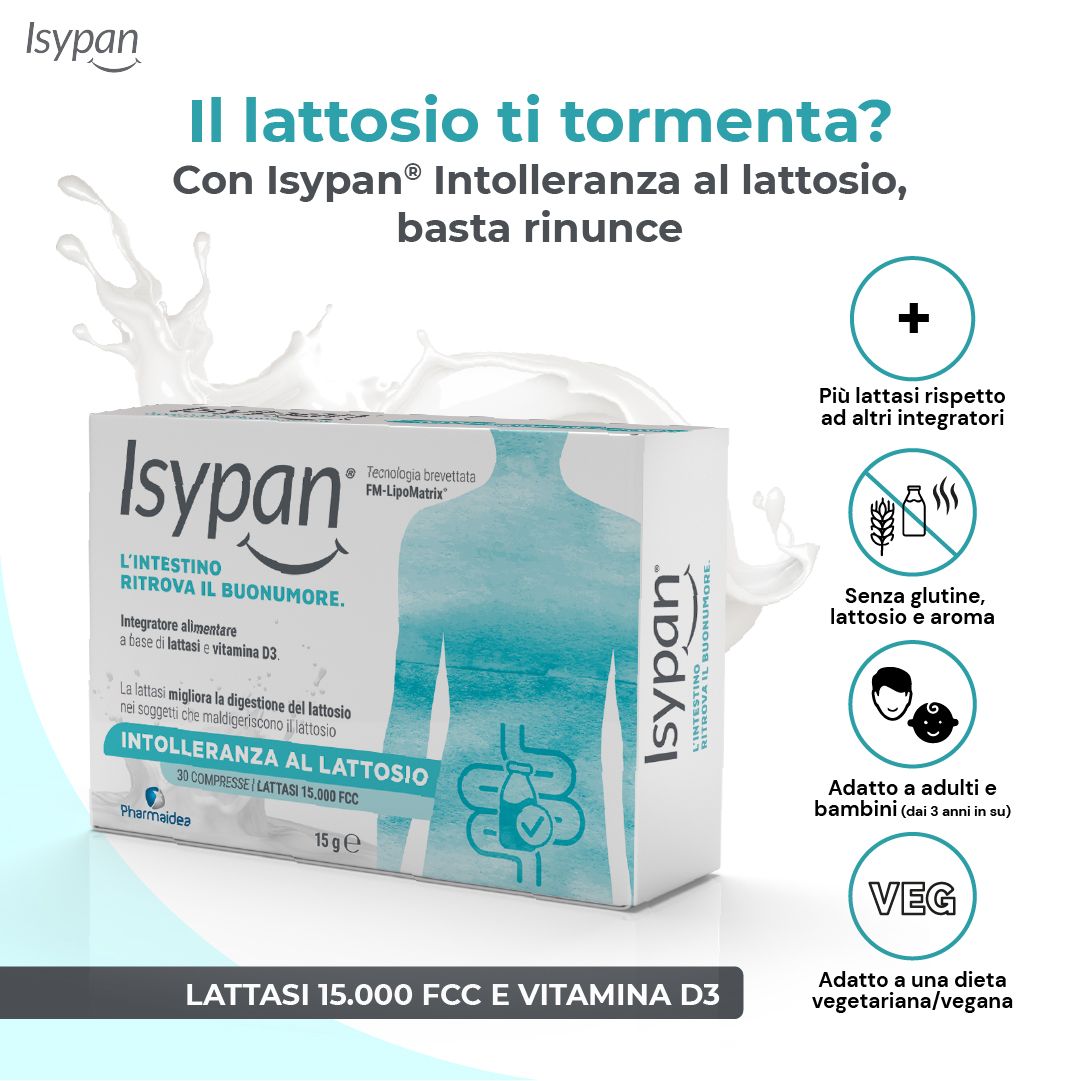 Isypan Intolleranza Lattosio Integratore Intestino 30 Compresse - Top ...