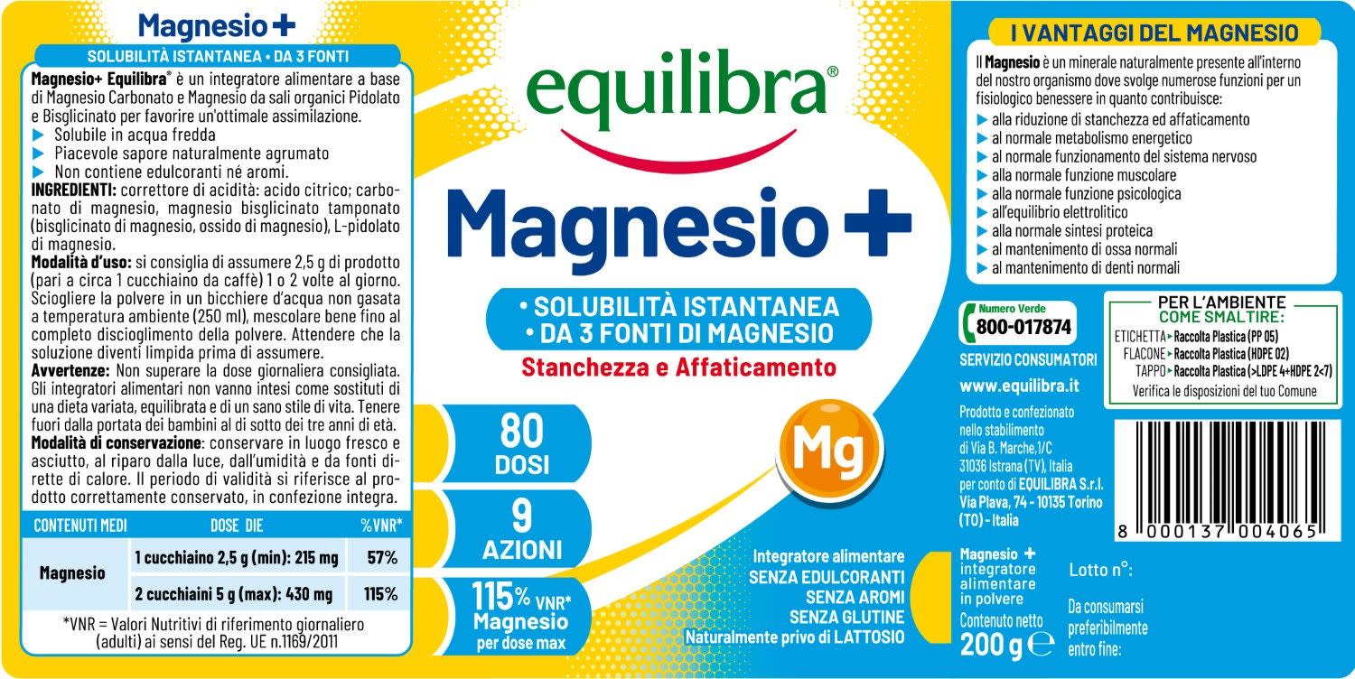 Equilibra Magnesio+ Integratore Salino 200g - Top Farmacia