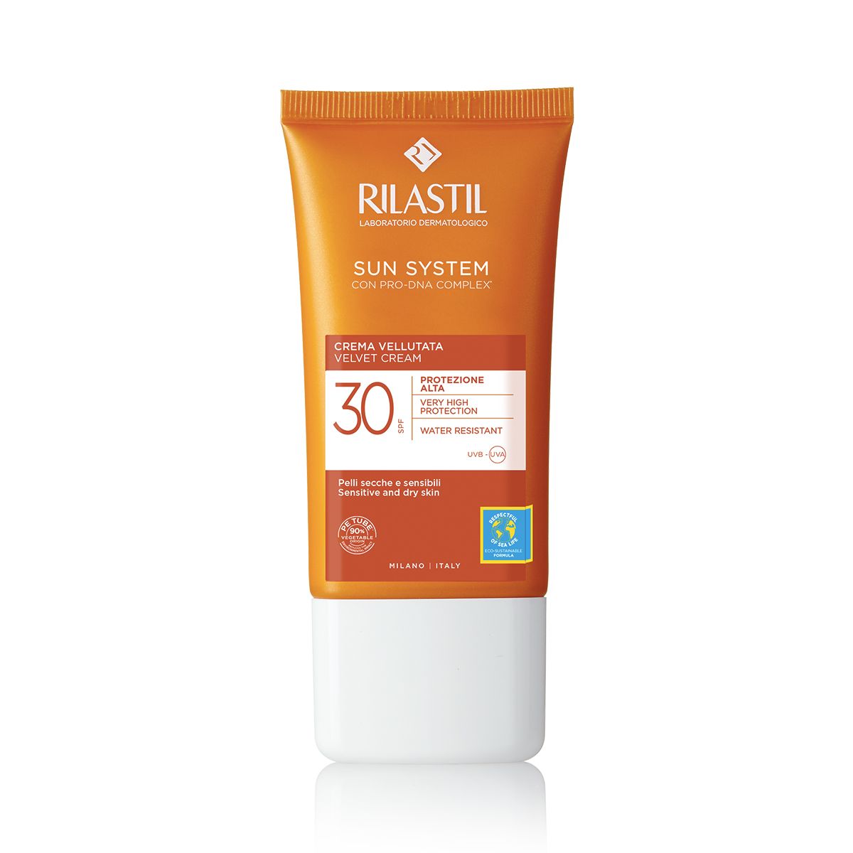Rilastil Sun System Spf30 Crema Solare Viso Vellutata, Ampia Protezione ...