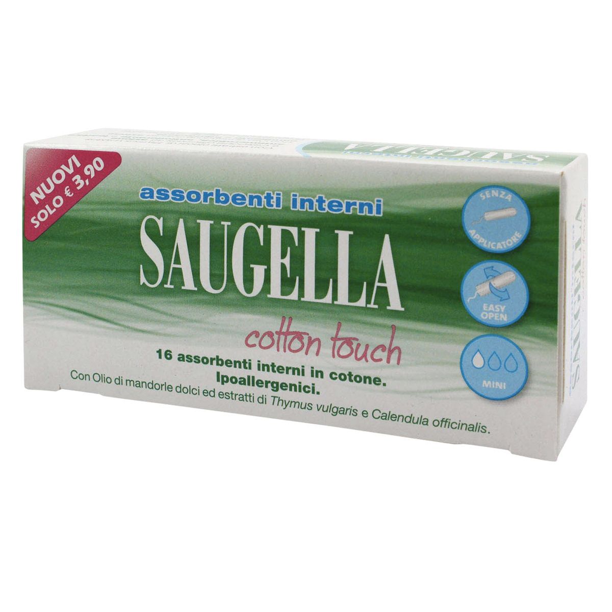 Saugella Assorbenti Interni Mini, Cotone Ipoallergenico 16 Pezzi - Top ...