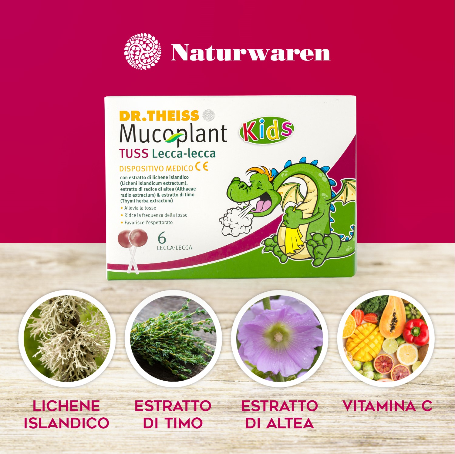 Mucoplant Tuss Lecca Lecca Tosse 6 Pezzi, utile per tosse e irritazione ...