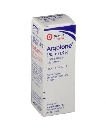 Argotone 1%+0.9% Gocce Nasali Decongestionanti 20 ml, antisettico e ...