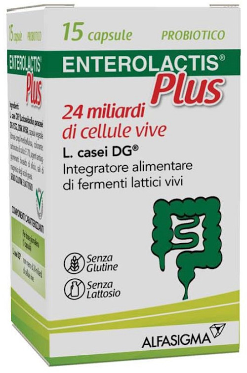 Enterolactis Plus Integratore Fermenti Lattici Vivi 15 Capsule - Top Farmacia