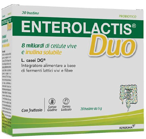 Enterolactis Duo Bustine Integratore Fermenti Lattici 20x5g - Top Farmacia
