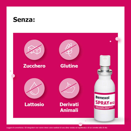 Benexol Spray Integratore Alimentare Vitamina B12 Alto Dosaggio Senza ...