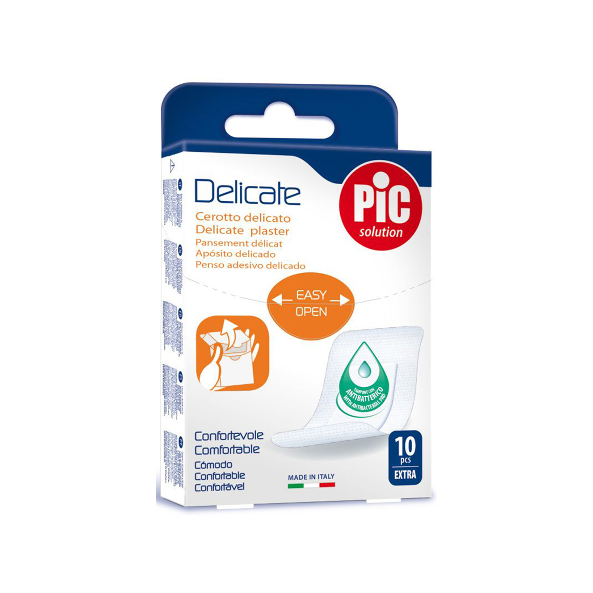 Pic Cerotto Delicate Super Antibatterico, 40x86mm, 10 Pezzi: per pelli ...