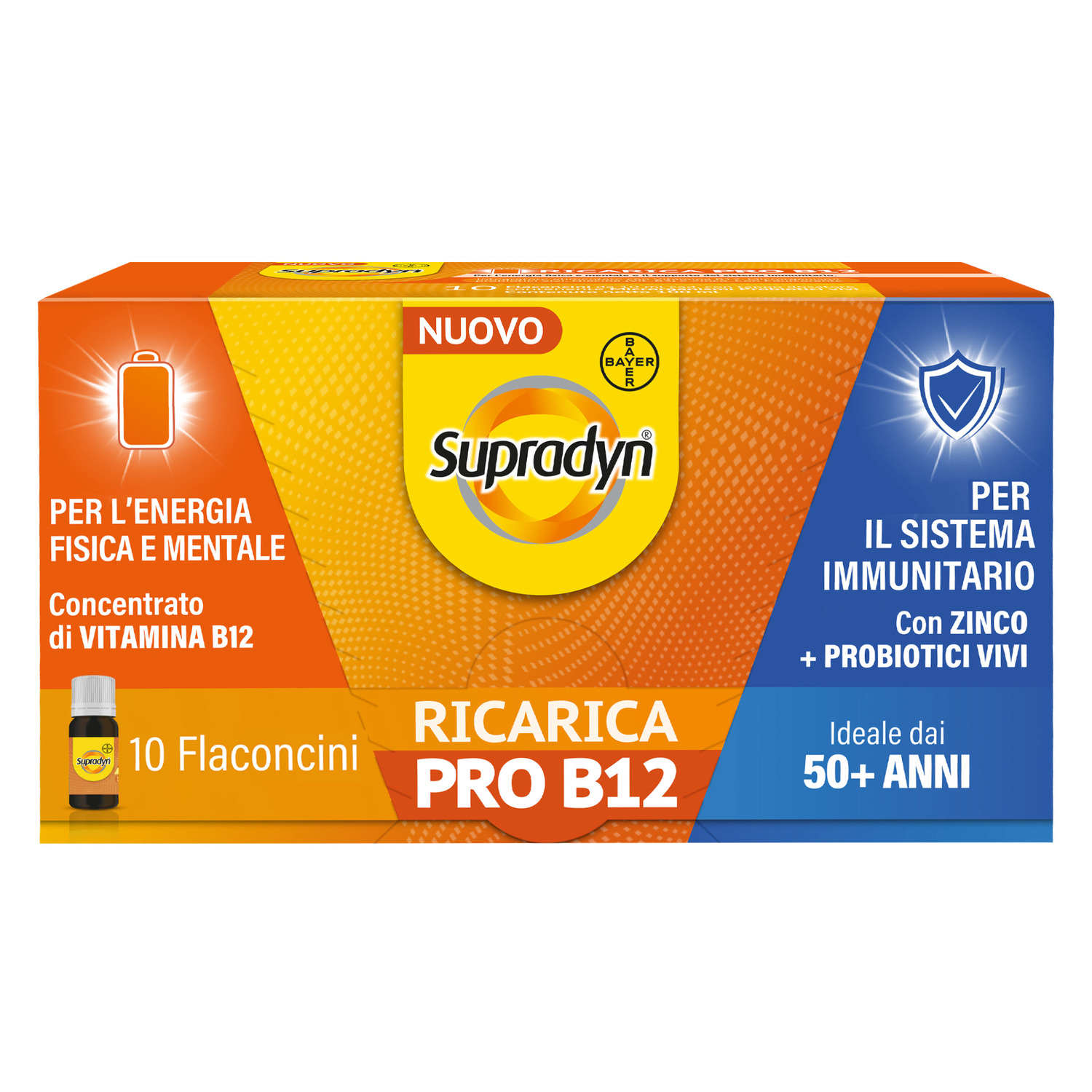Supradyn Ricarica Pro B12 Integratore Energia E Vitalità 10 Flaconcini ...