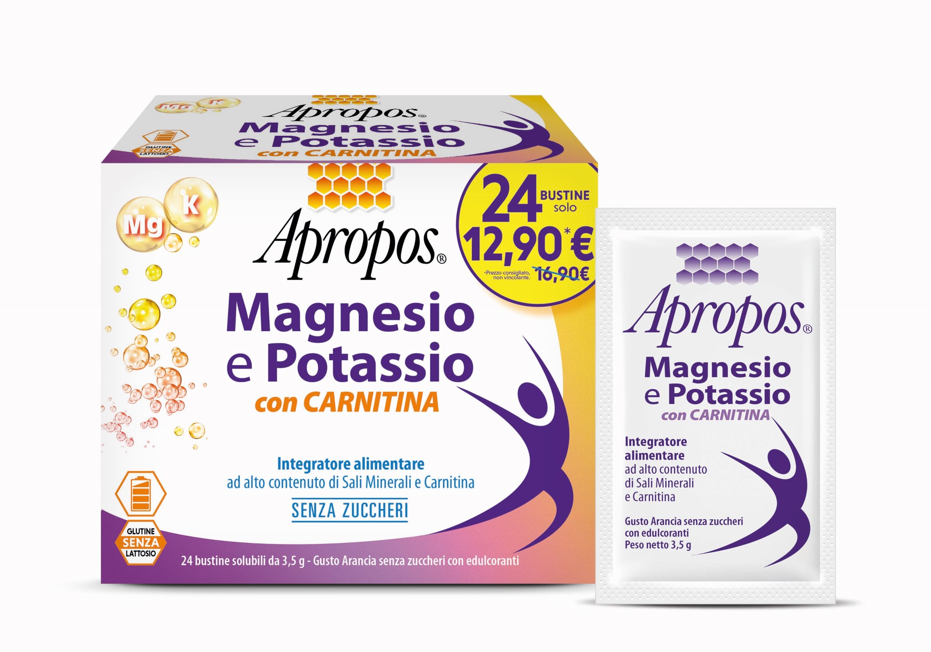 Apropos Magnesio Potassio Carnitina Integratore Salino 24 Bustine - Top ...