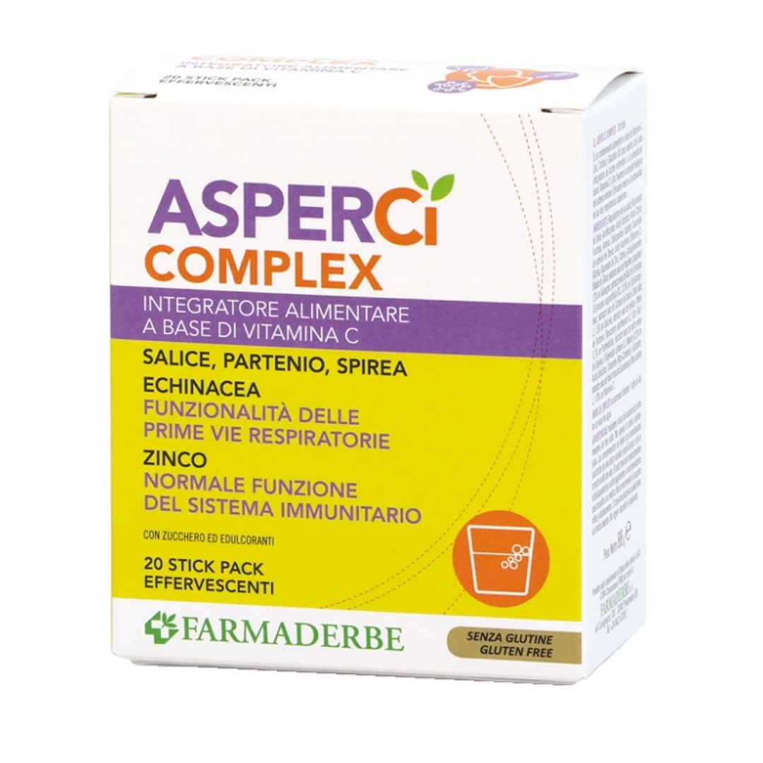 Farmaderbe Asper Ci Complex Integratore Sistema Immunitario 20 Stick ...