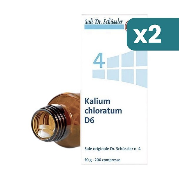 Sale Dr Schussler N.4 Kalium Chloratum D6 2 confezioni da 200 Compresse ...