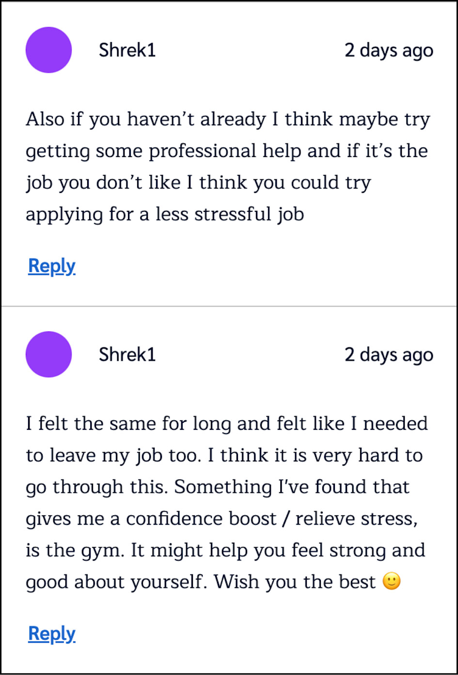 Screengrab from Qwell - readers comments