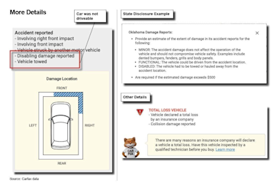 How to Read Accident Information on a CARFAX Vehicle History Report ...
