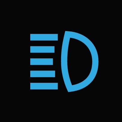 Blue light on dashboard store