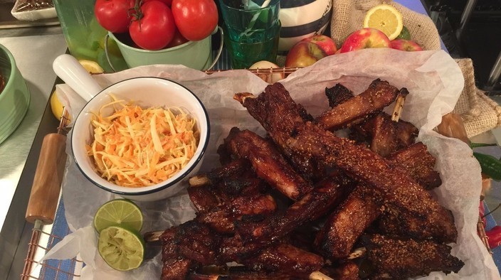 John's sticky spicy ribs | Lorraine