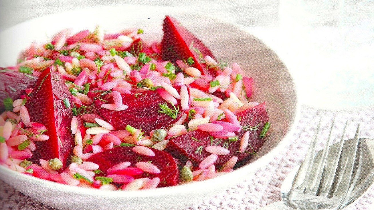 Roasted beetroot with garden herbs and orzo pasta | Lorraine