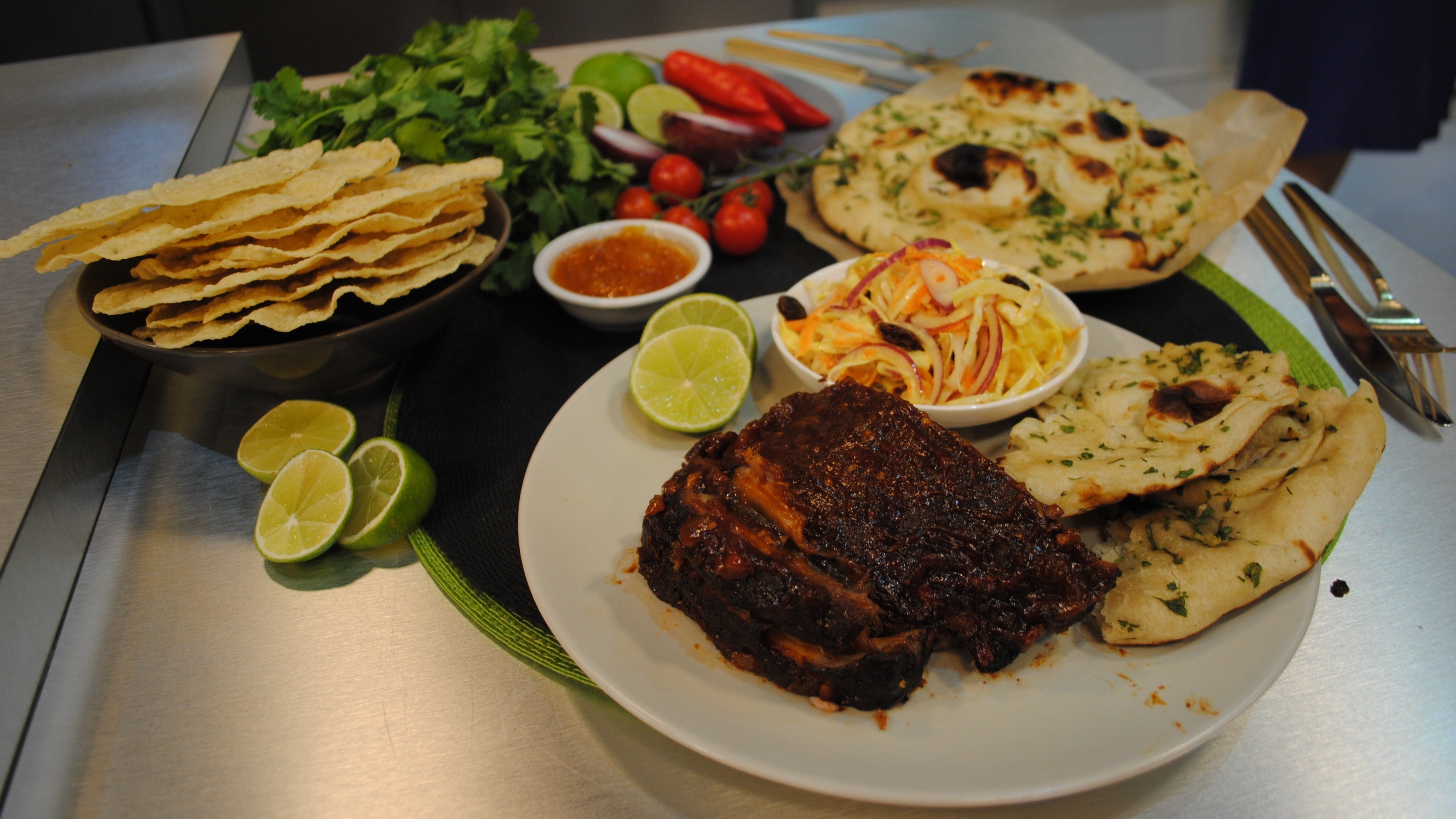 Indian spiced ribs with coronation slaw | Lorraine