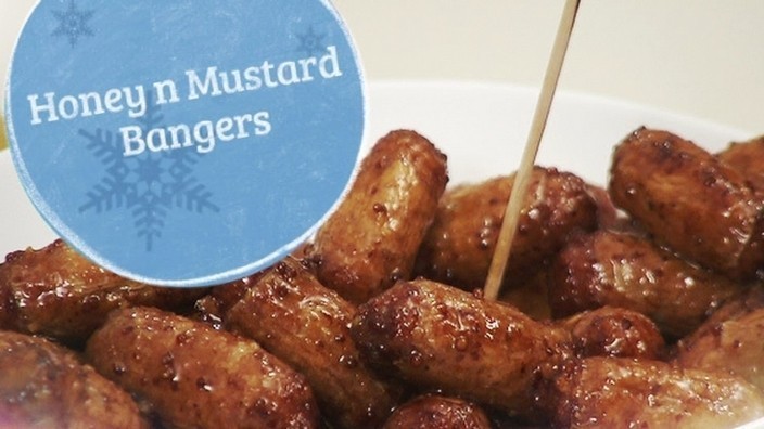 Honey and mustard mini bangers | Lorraine