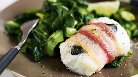 Fish and pancetta wraps with broccoli | Lorraine
