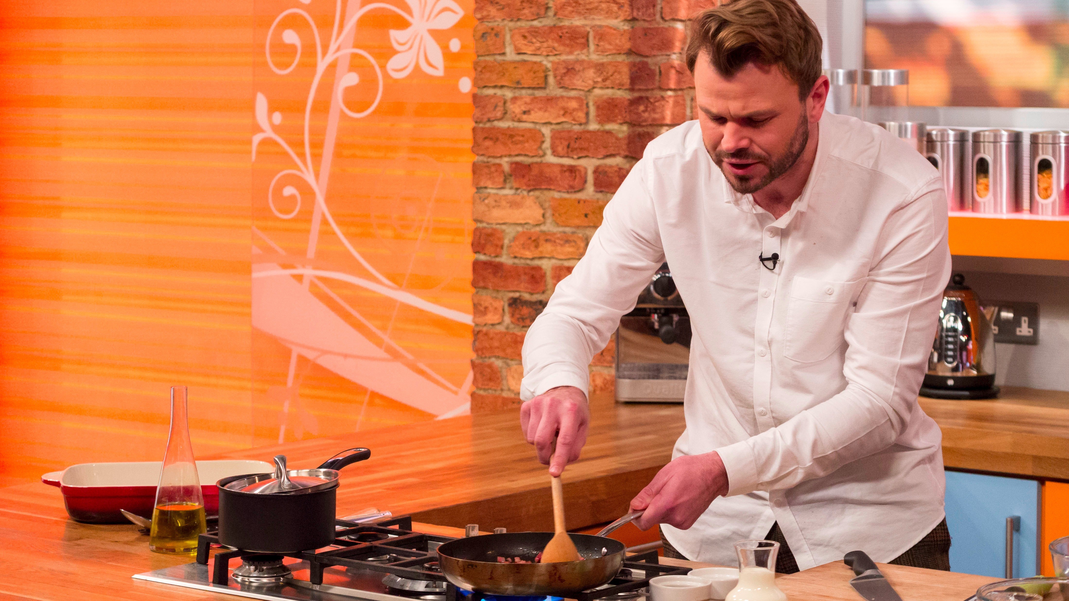 Chicken thighs with potato and bacon gratin | Lorraine