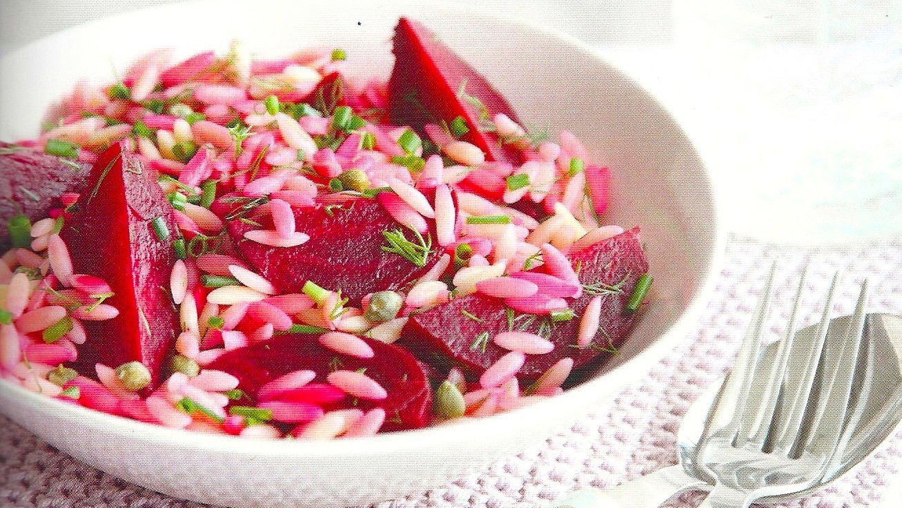 Roasted beetroot with garden herbs and orzo pasta | Lorraine