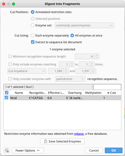 Practice Gibson Assembly - Geneious