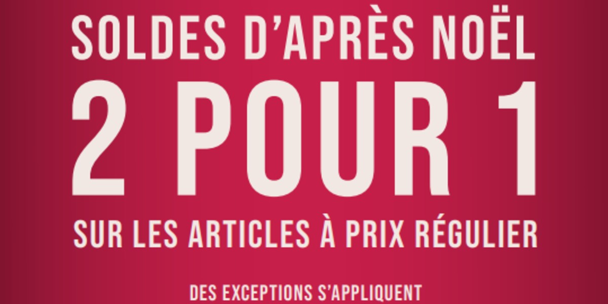 CF Rideau Centre | Soldes d’après Noël