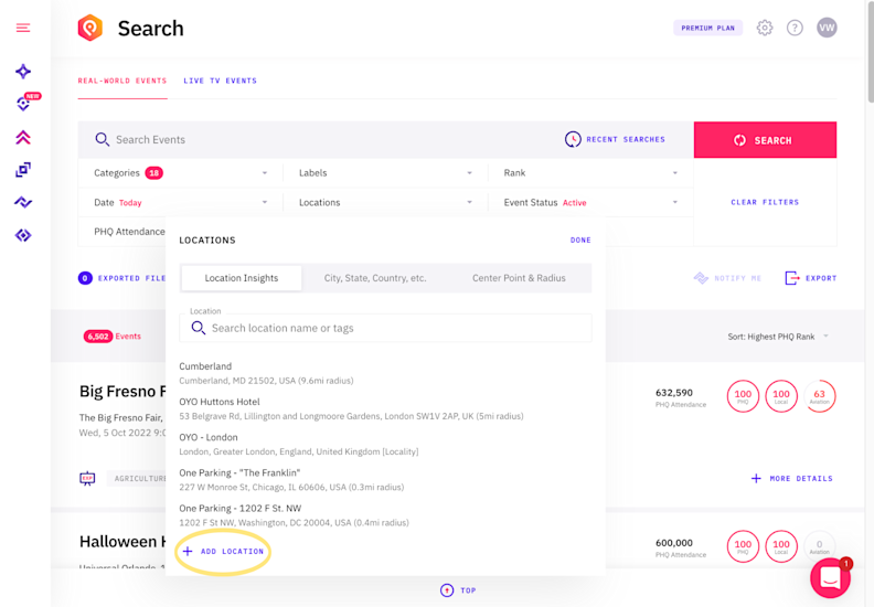 Updates to Location Insights - PredictHQ