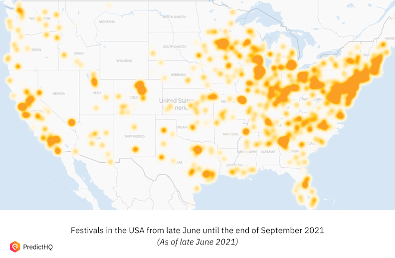 Upcoming festivals in 2021 in the USA - PredictHQ