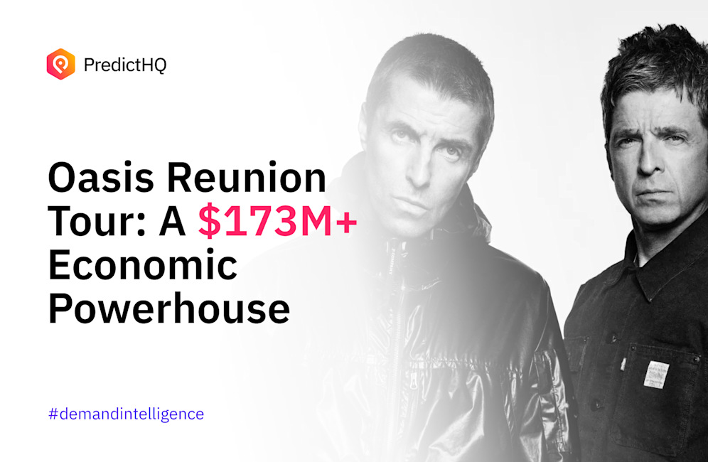 Oasis Reunion to Drive $173M+ in Spending - PredictHQ