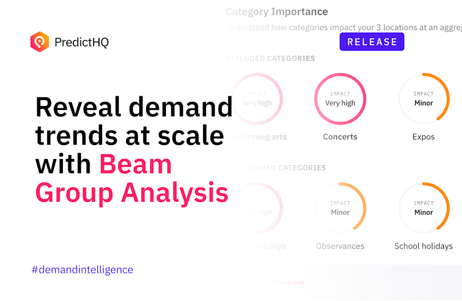 Reveal demand trends at scale with Beam Group Analysis - PredictHQ