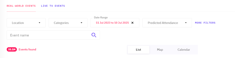 Find events faster with improved events search - PredictHQ