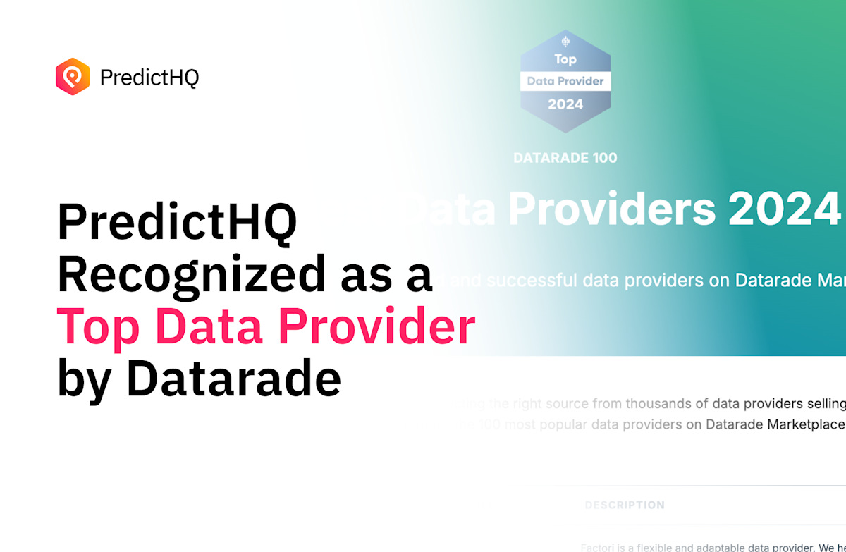 PredictHQ Makes the Datarade 100! - PredictHQ