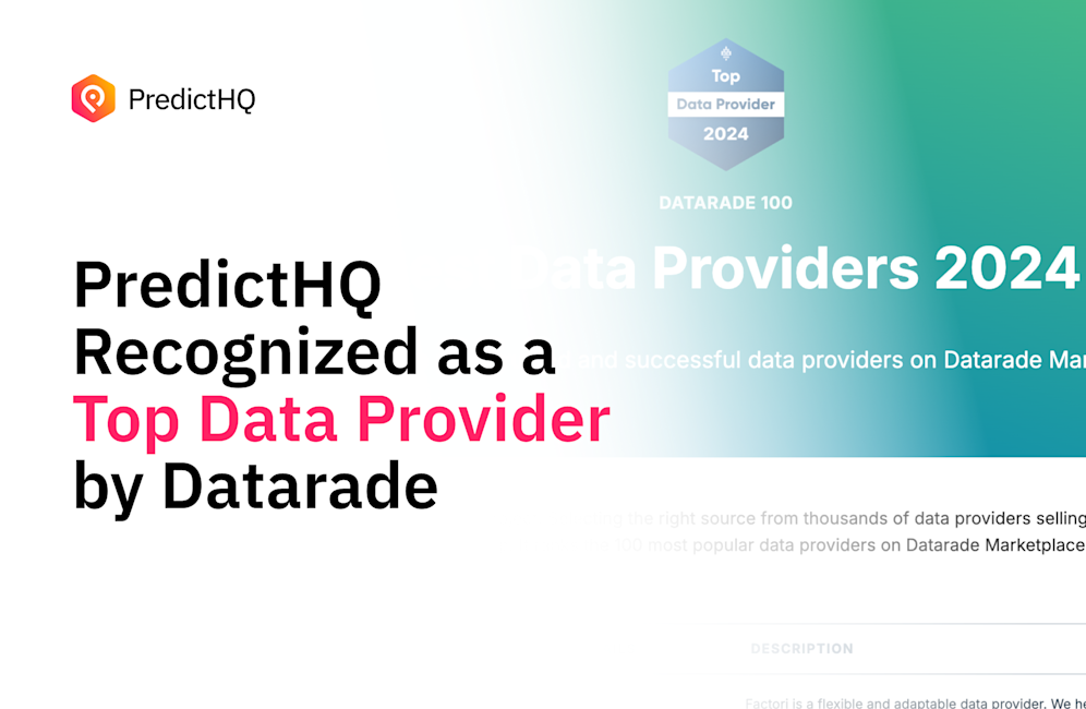 PredictHQ Makes the Datarade 100! - PredictHQ