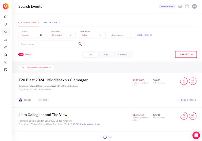 WebApp Search - PredictHQ