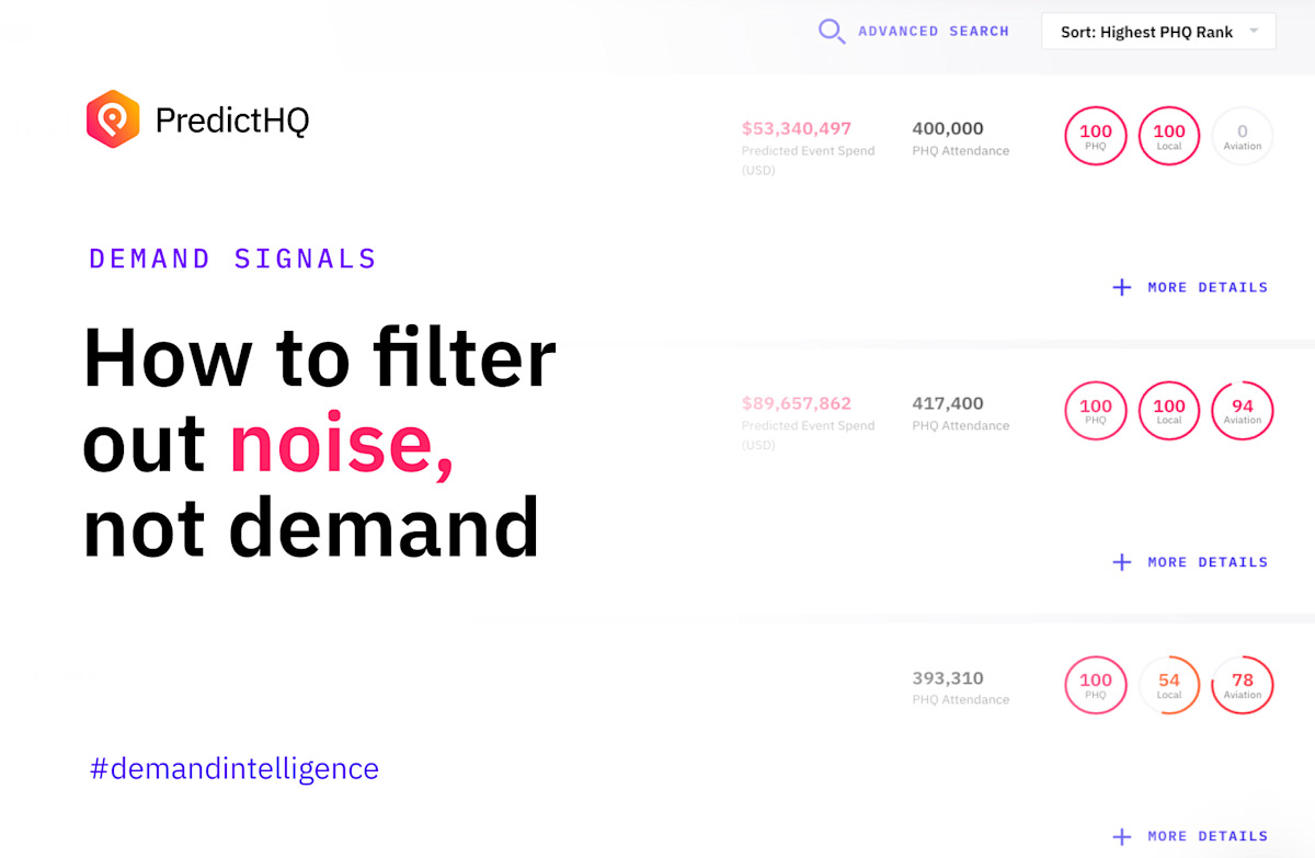Explore three ways to filter out noise and quickly identify demand signals - PredictHQ