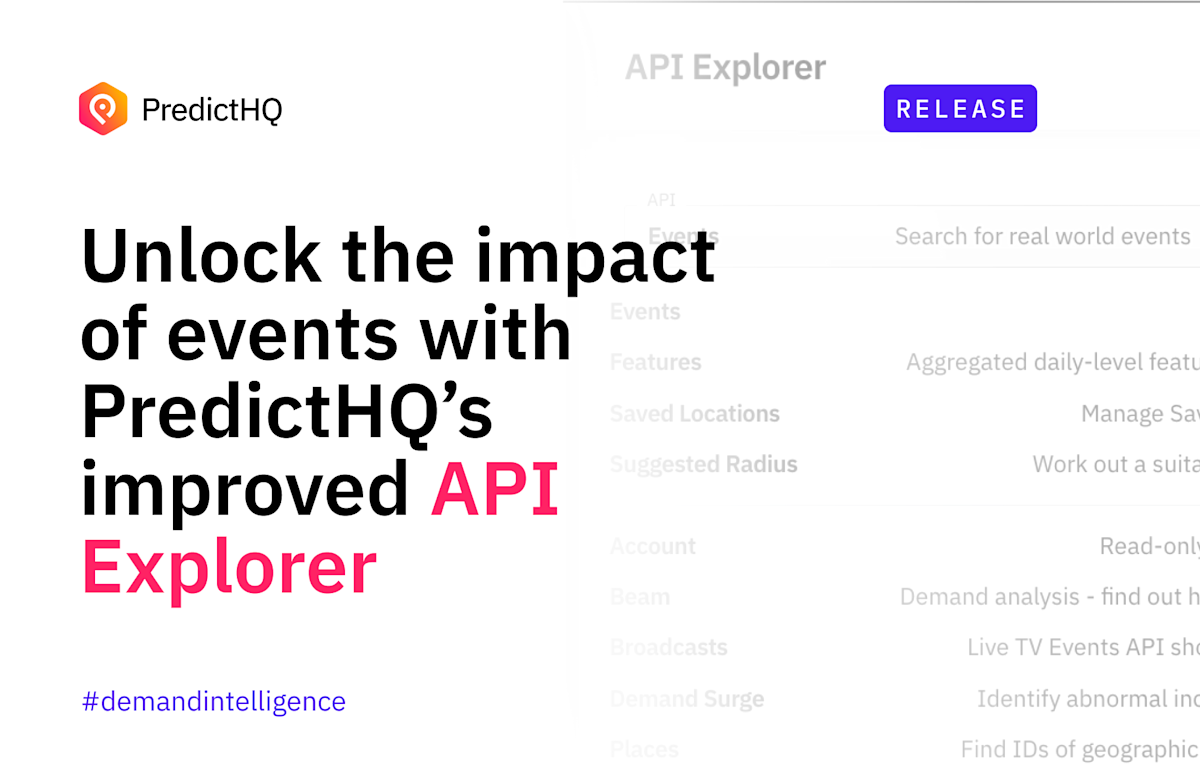 Unlock the impact of events with PredictHQ’s API Explorer - PredictHQ