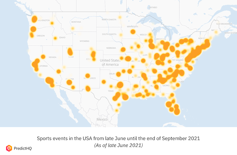 Upcoming sports events in 2021 compared to 2019 - PredictHQ
