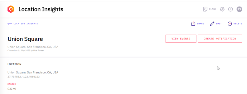 How do I view details for one location? - PredictHQ