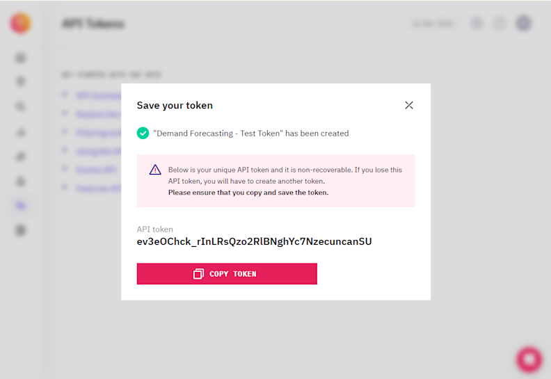 How to create an API token - PredictHQ