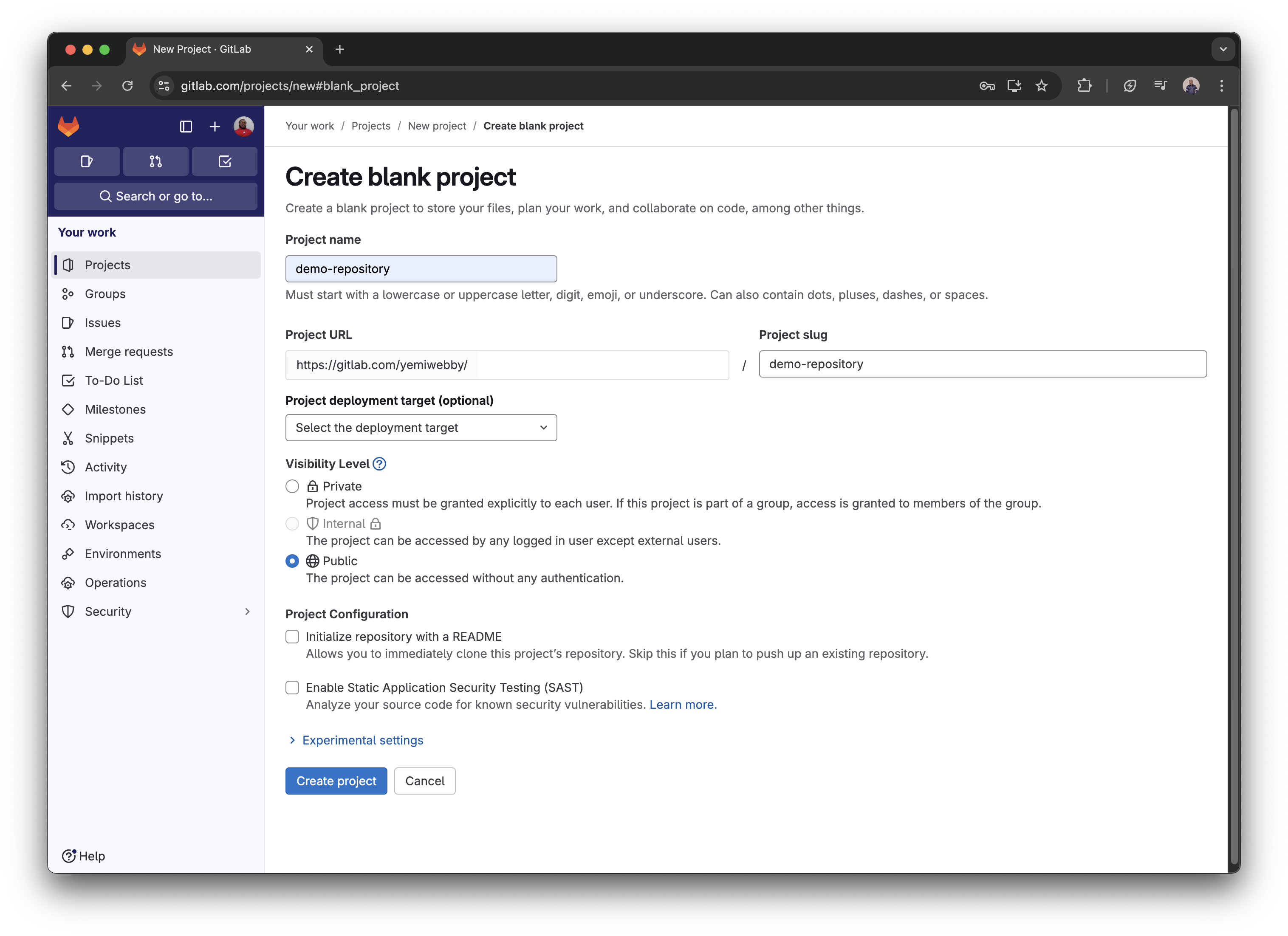 Pushing a project to GitLab | CircleCI