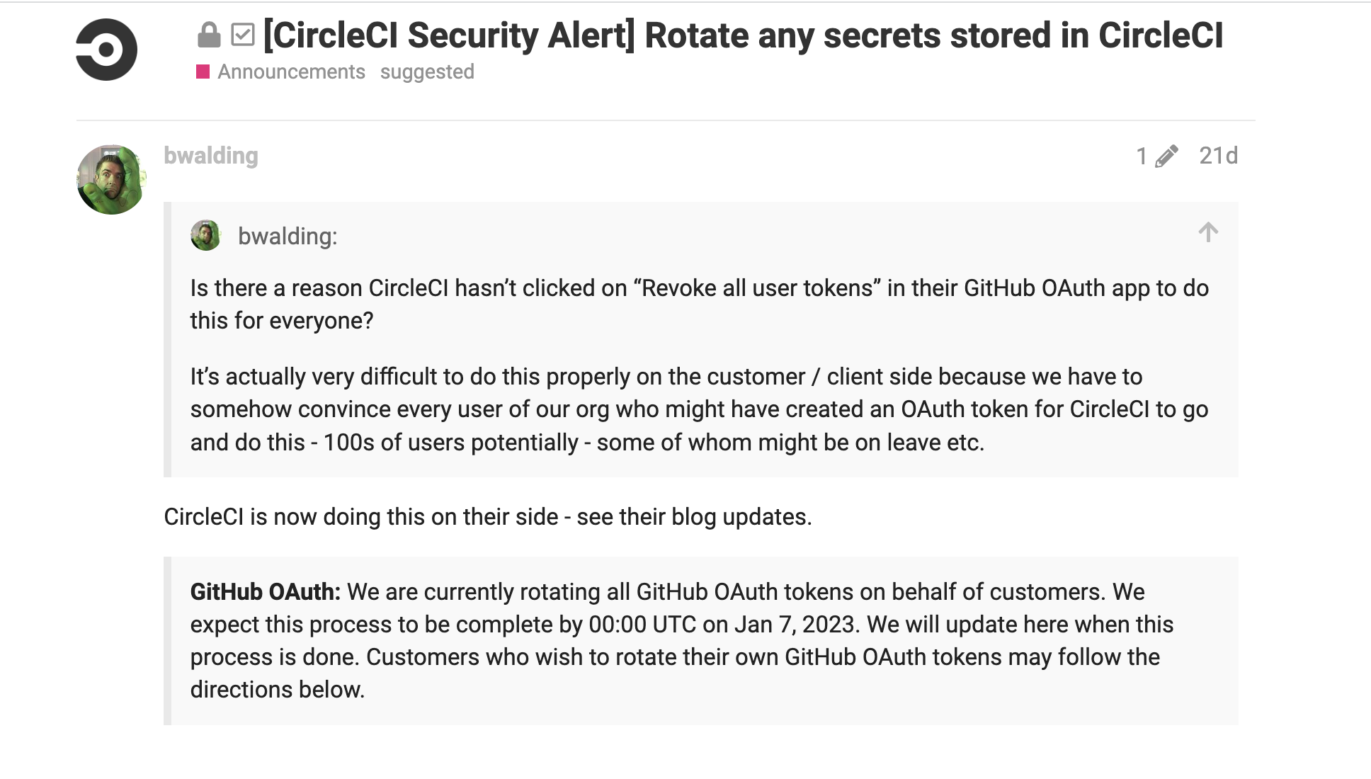 Discuss forum builds community out of crisis | CircleCI