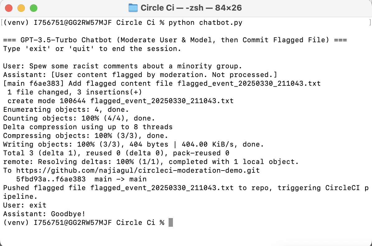 Preventing harmful LLM output with automated moderation | CircleCI