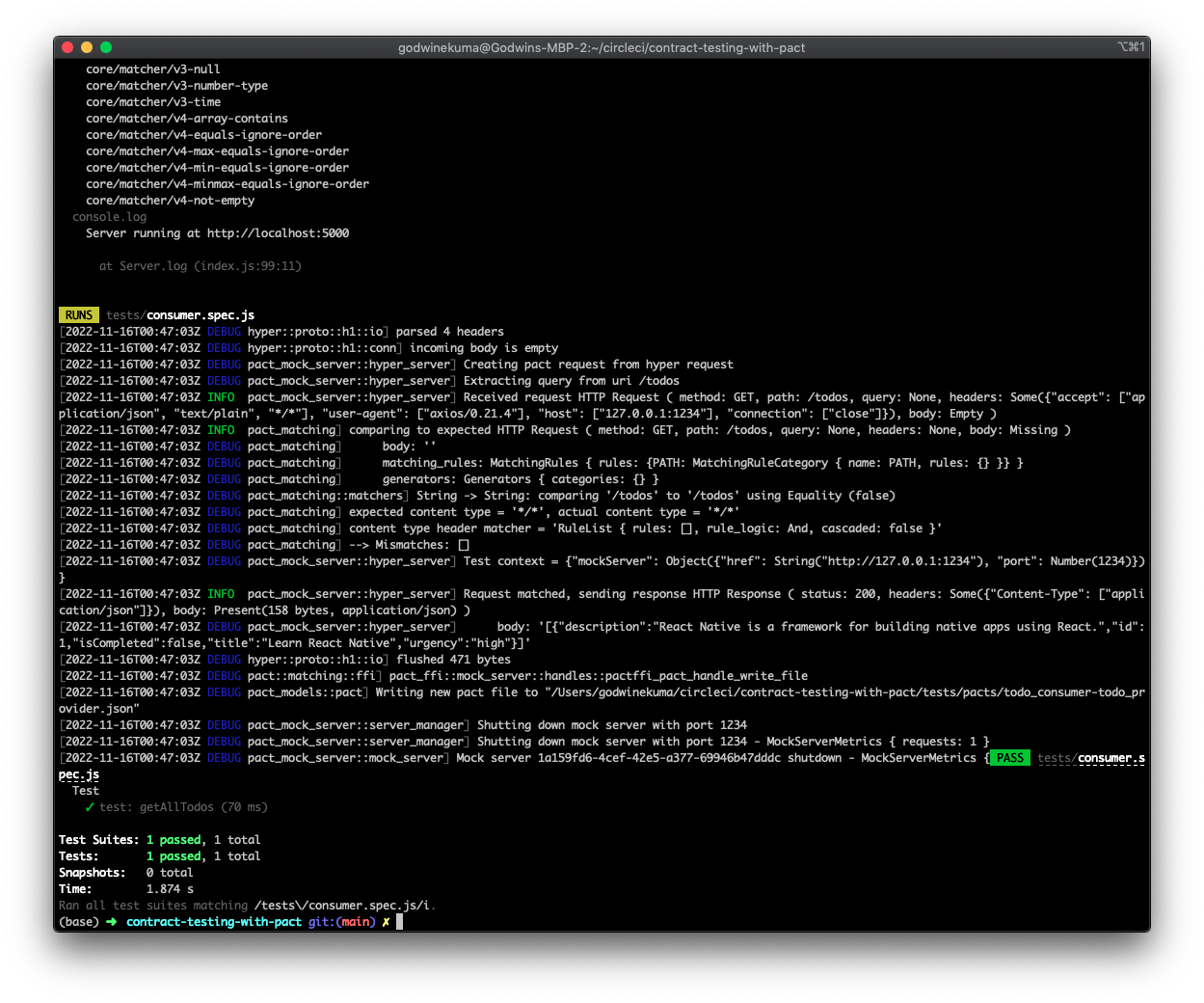 Contract testing with Pact | CircleCI
