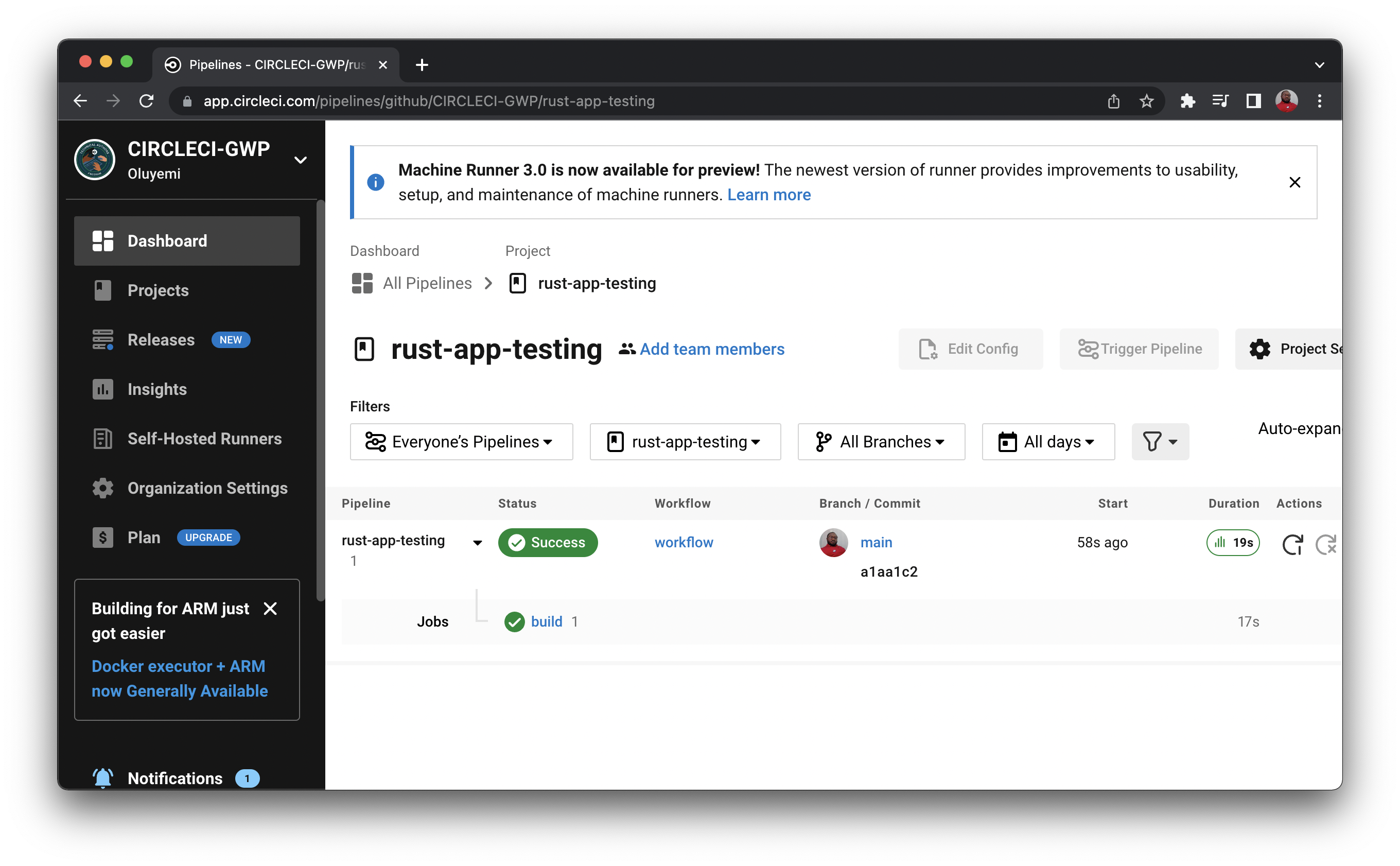 Continuous integration for Rust applications | CircleCI