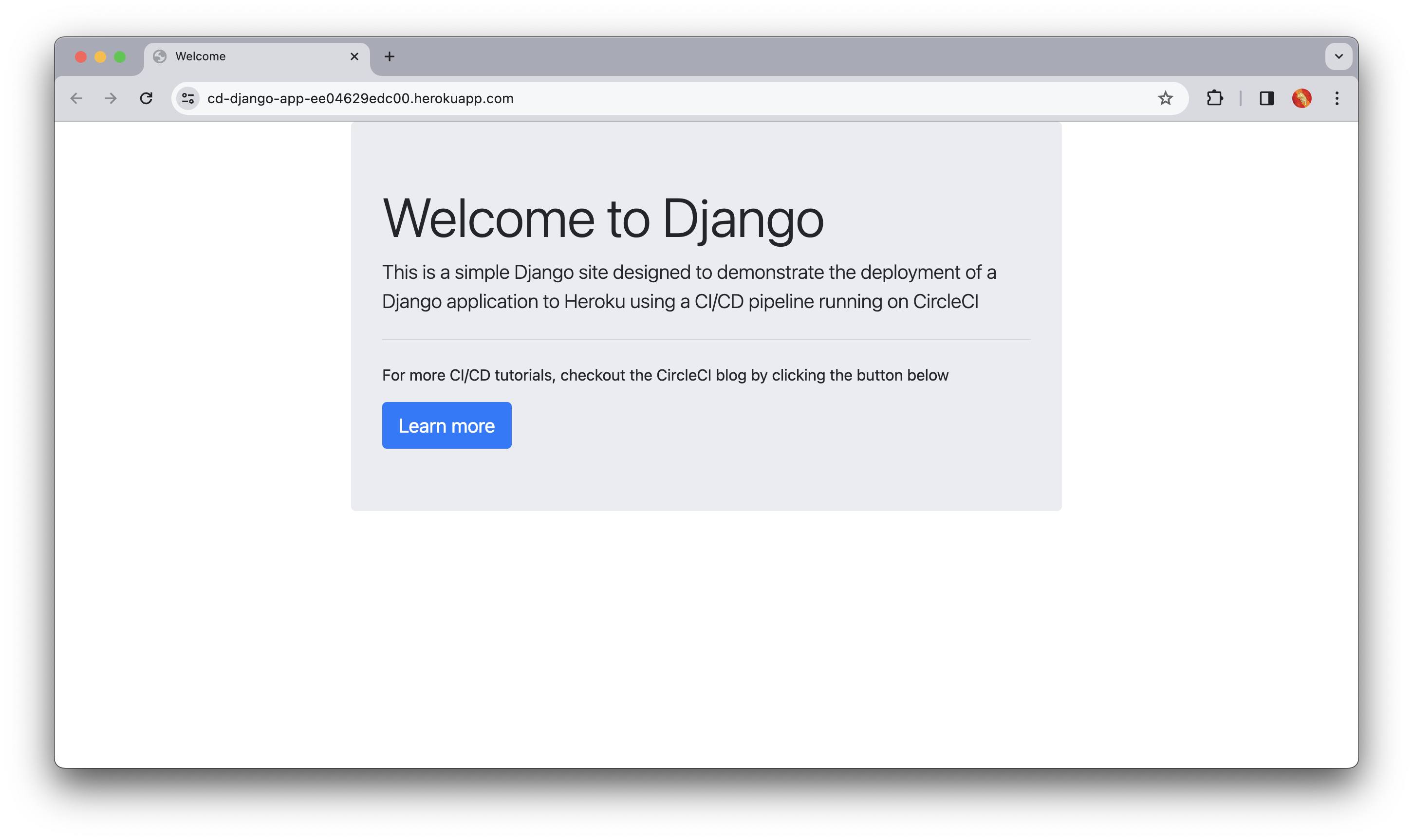 Create a continuous deployment pipeline for Django applications | CircleCI
