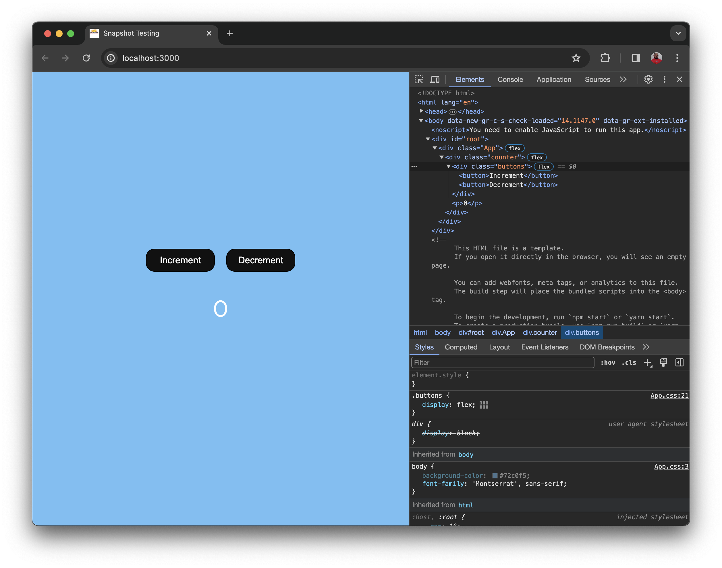 Snapshot testing React applications with Jest | CircleCI
