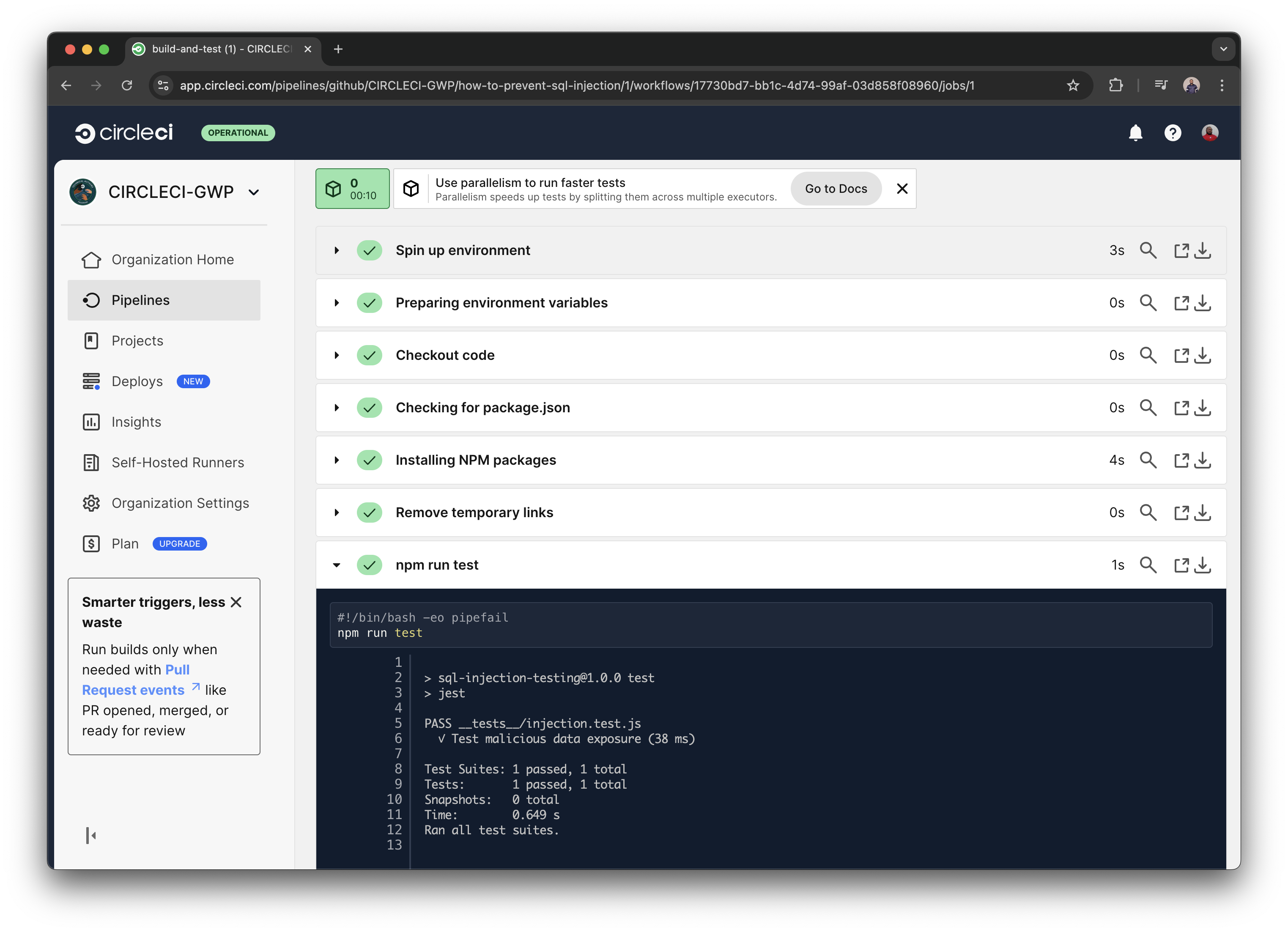Preventing SQL injection attacks with automated testing | CircleCI