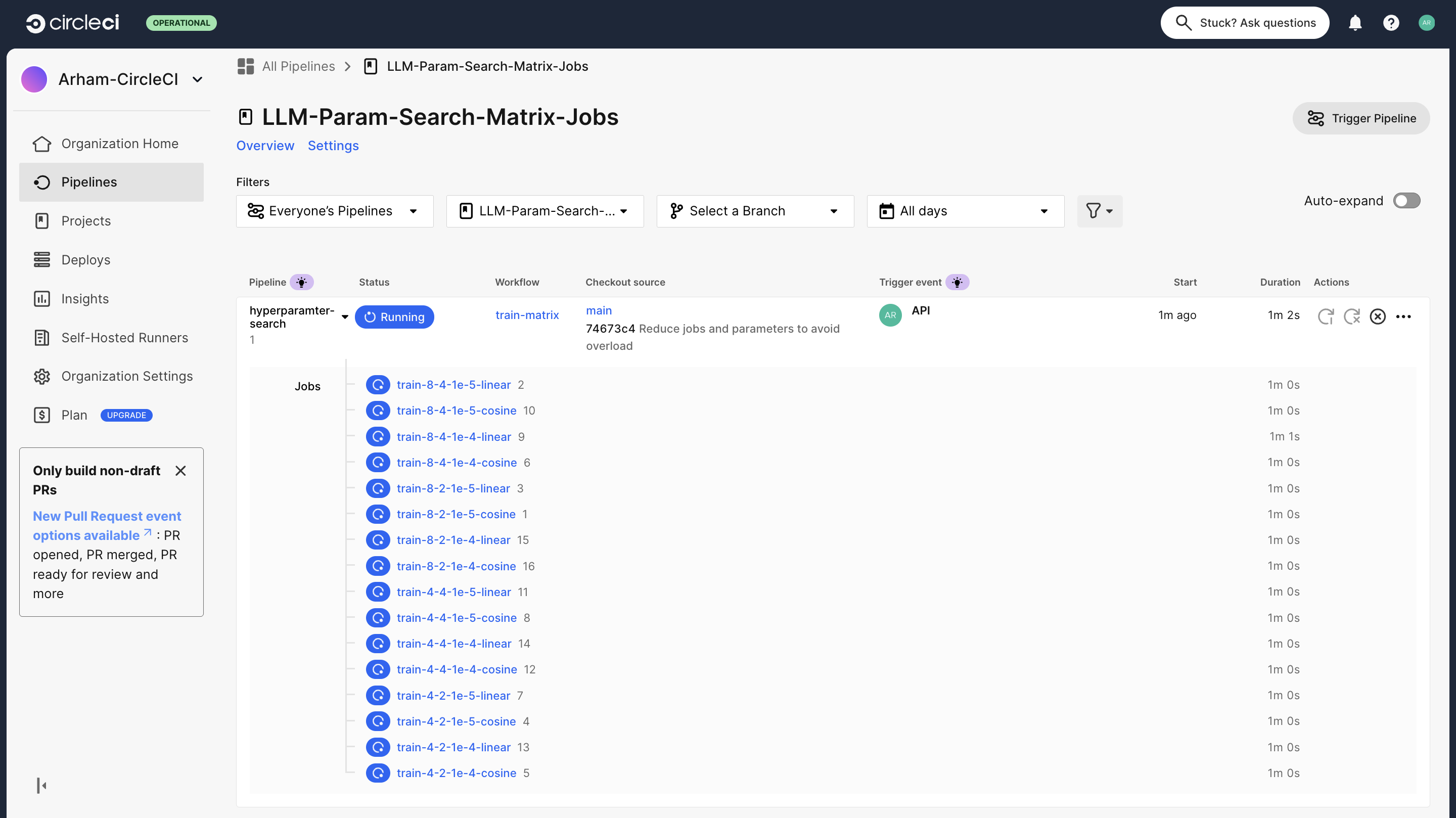 Hyperparameter tuning for LLMs using CircleCI matrix workflows | CircleCI