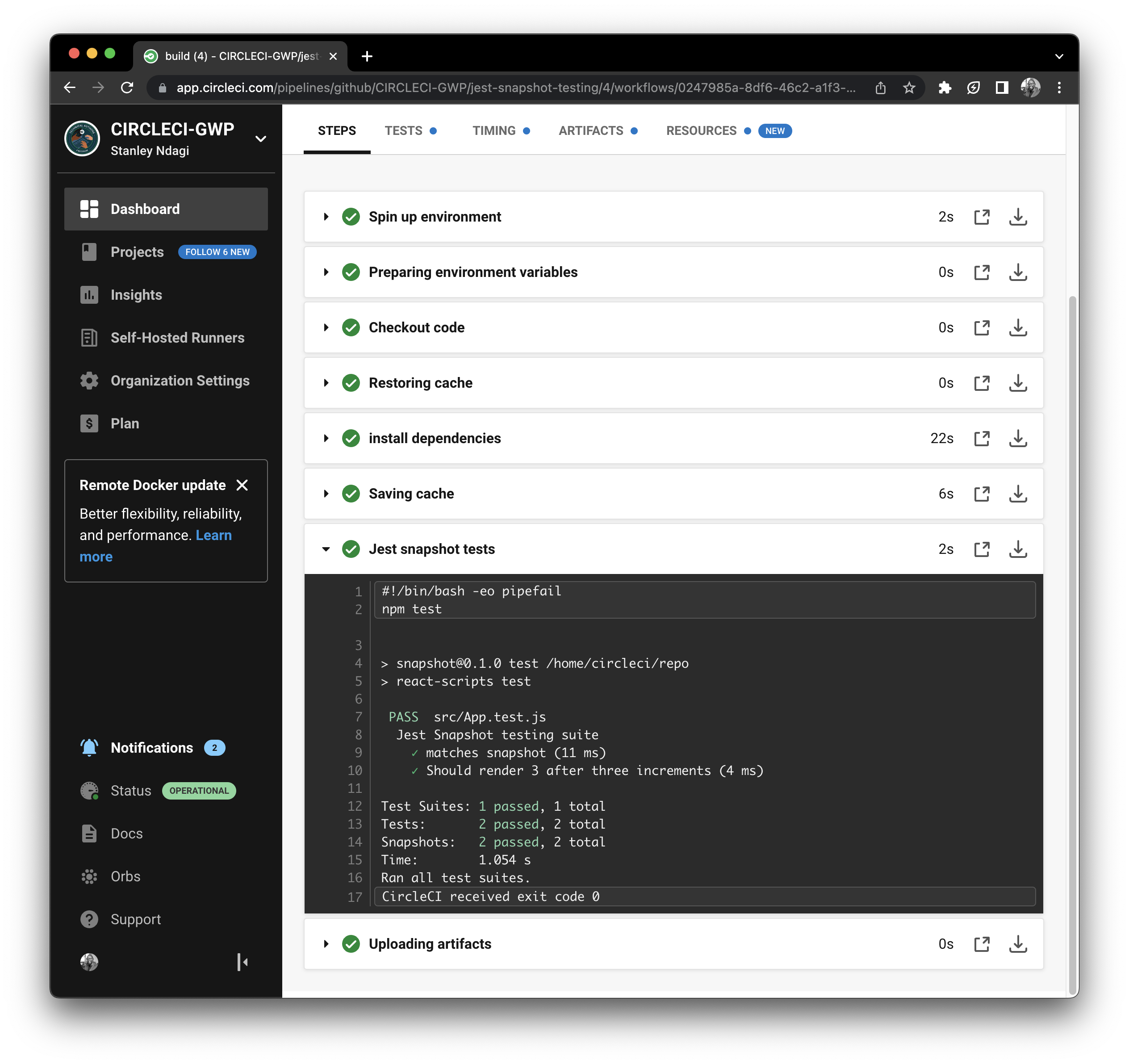 Snapshot testing for React applications with Jest | CircleCI