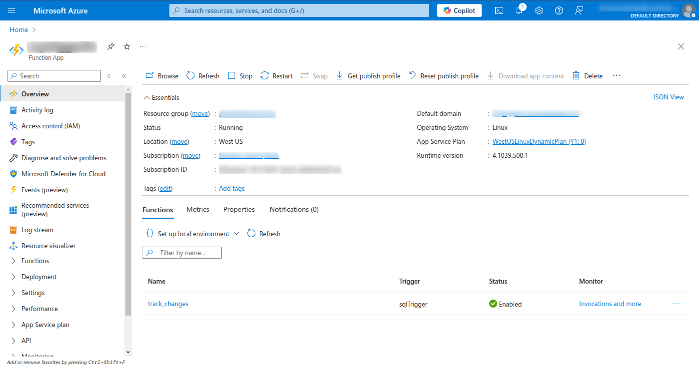 Tracking Azure SQL changes with Azure Functions and CI/CD automation - CircleCI